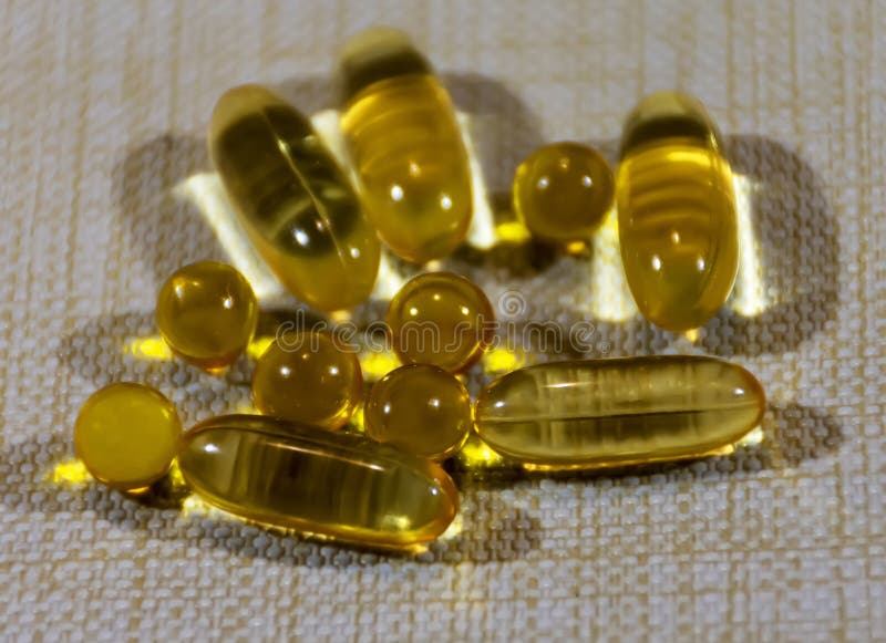 Omega 3 capsules close-up stock image. Image of omega - 212558117