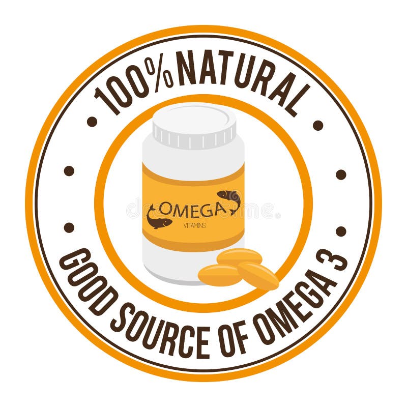 Omega 3 Design, Vector Illustration. Stock Vector - Illustration of ...