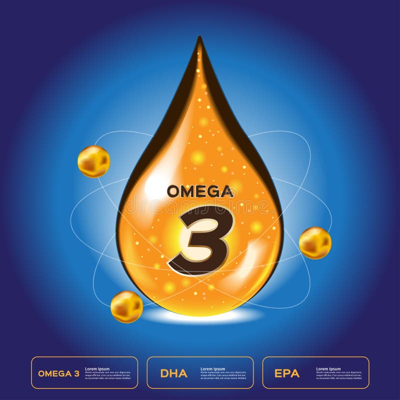 Omega 3 Drop . Omega 3 Logo Icon and Stock Illustration - Illustration ...