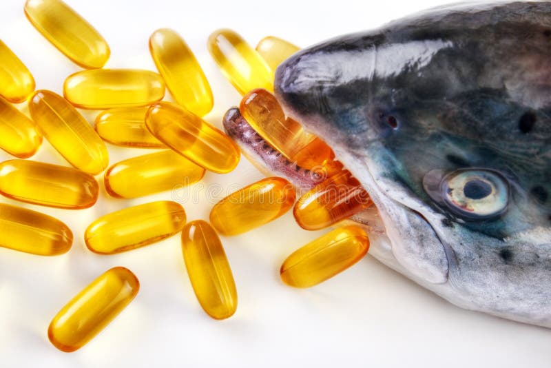 Omega-3 with fish stock image. Image of health, liver - 44848055