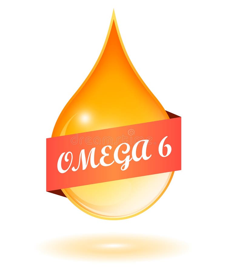 Omega 6 oil drop stock vector. Illustration of button - 53432442
