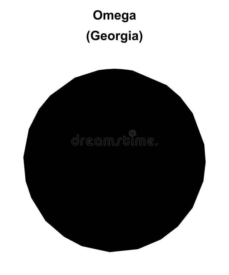 Omega outline map stock vector. Illustration of city - 387024736