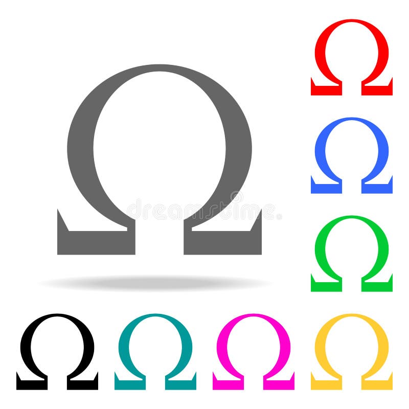 Omega Sign Icon. Elements in Multi Colored Icons for Mobile Concept and ...