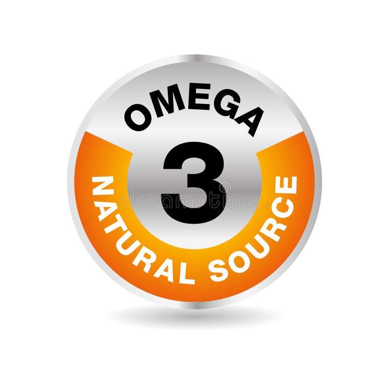 Omega 3 Source Vector Round Badge Logo Icon Stock Vector - Illustration ...