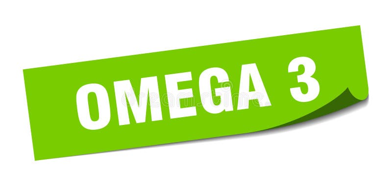 Omega 3 Sticker. Square Isolated Label Sign. Peeler Stock Vector ...