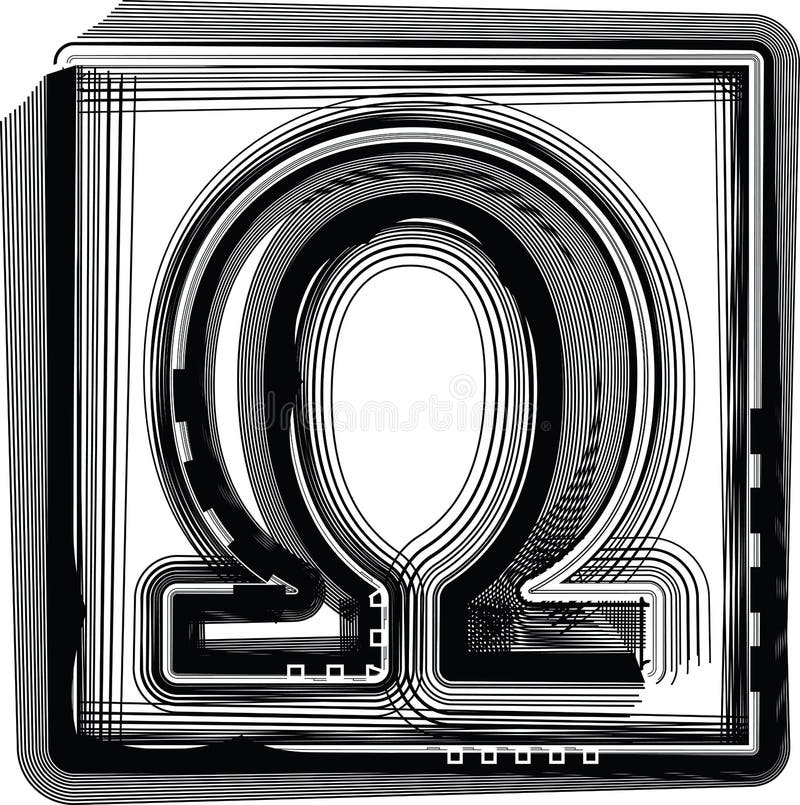 3d OMEGA symbol stock vector. Illustration of element - 124111973