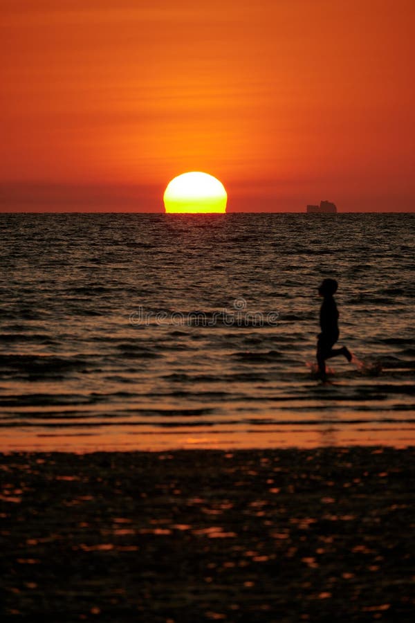 Omega Sunset at Hat Yao Beach, Krabi, Thailand Stock Photo - Image of ...