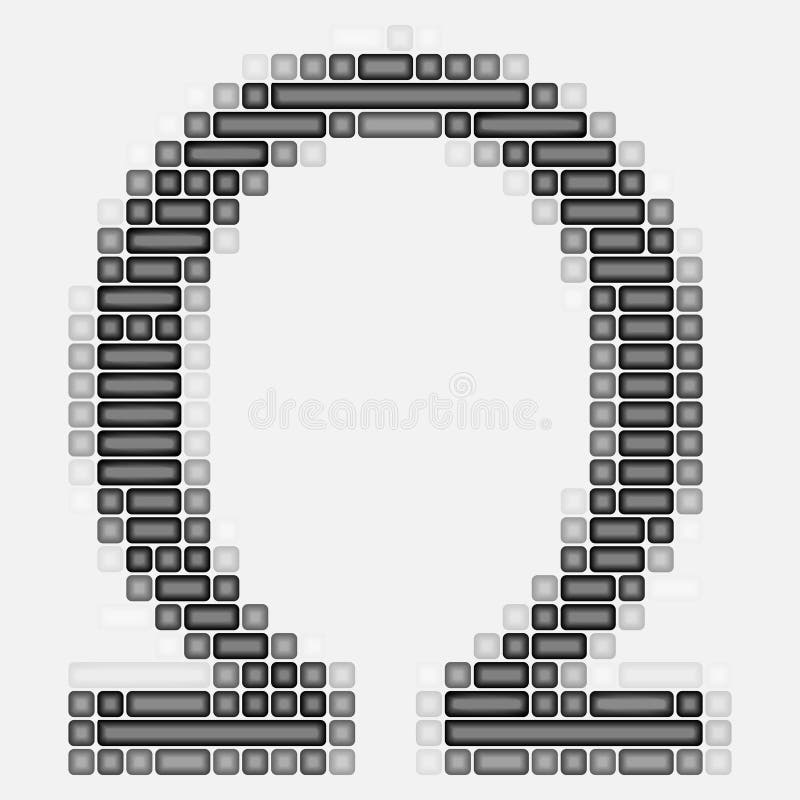 Omega symbol stock vector. Illustration of rendering, positivity - 4356766