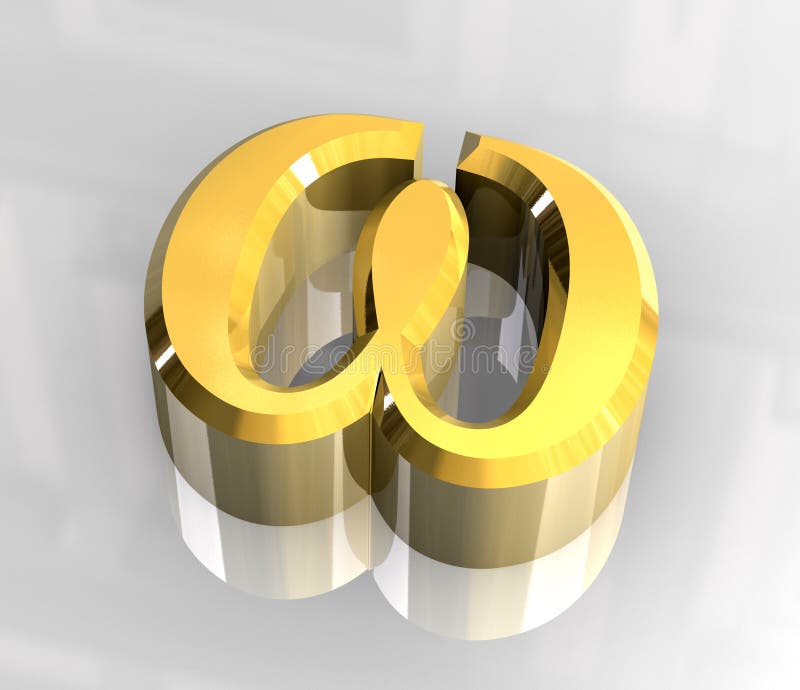 Omega Symbol In Gold (3d) Picture. Image: 5415936