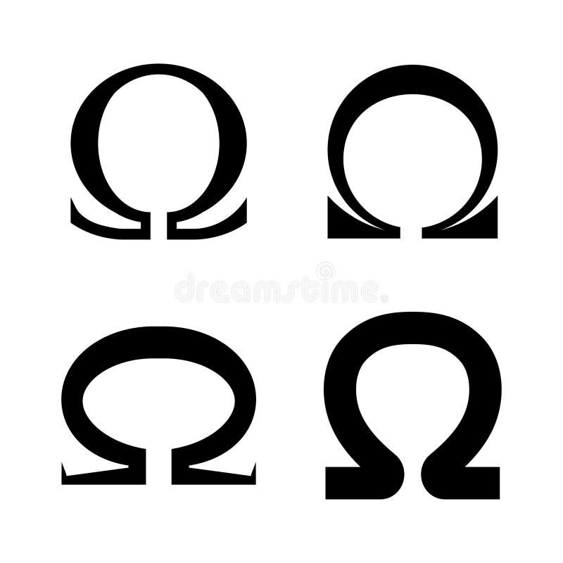 Omega symbol icon stock illustration. Illustration of black - 325936178