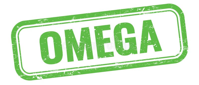 OMEGA Text on Green Grungy Vintage Stamp Stock Illustration ...