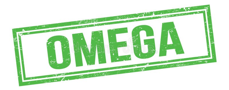 OMEGA Text on Green Grungy Vintage Stamp Stock Illustration ...