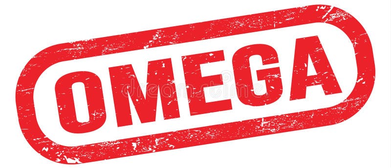 OMEGA, Text on Red Rectangle Stamp Sign Stock Illustration ...