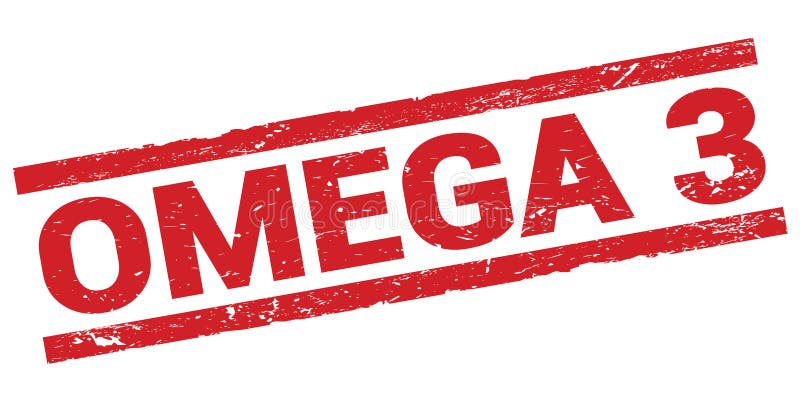 OMEGA 3 Text on Red Rectangle Stamp Sign Stock Illustration ...
