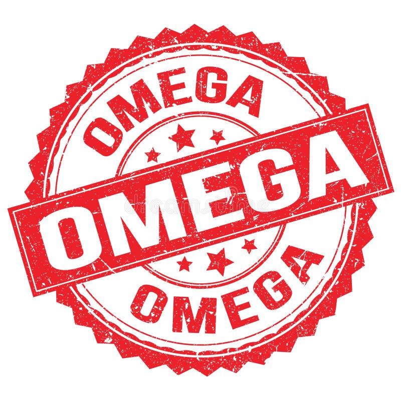 OMEGA Text on Red Round Stamp Sign Stock Illustration - Illustration of ...