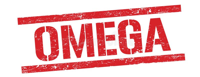 OMEGA Text on Red Vintage Lines Stamp Stock Illustration - Illustration ...