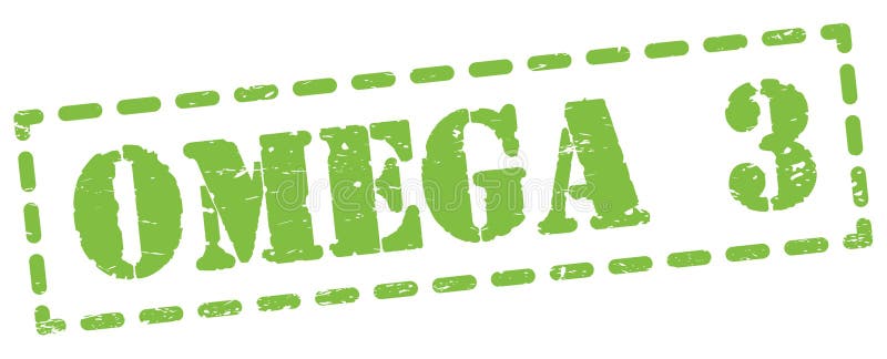 OMEGA 3 Text Written on Green Stamp Sign Stock Illustration ...