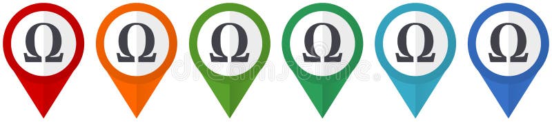Icons Greek Letter Omega Set Stock Illustrations – 37 Icons Greek ...