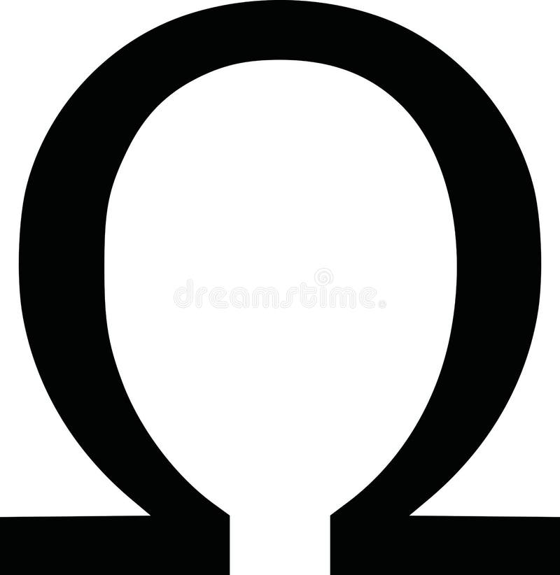 Omega-Zeichen. Omega-Buchstabegriechealphabetsymbol Stock Abbildung ...