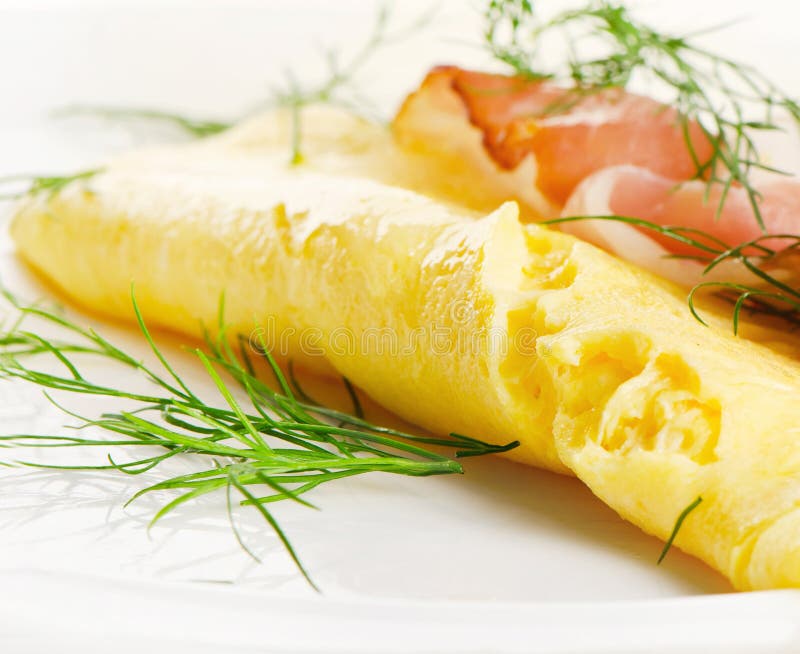 Folded Omelette stock photo. Image of large, onions, mushroom - 10740126