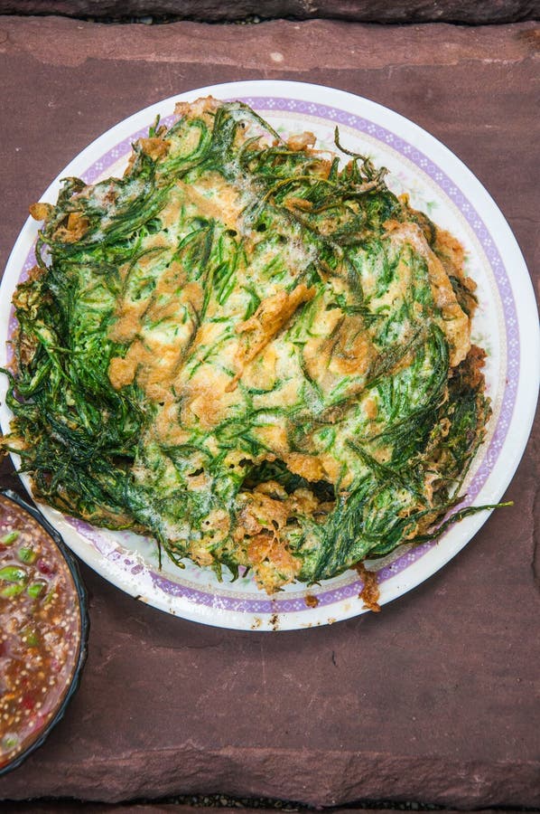 Omelet with Vegetables,Climbing Wattle Stock Image - Image of herb ...