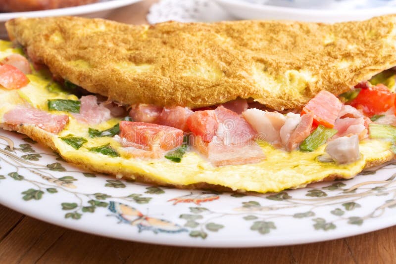 Omelette close up stock photo. Image of milk, eggs, spring - 9851480