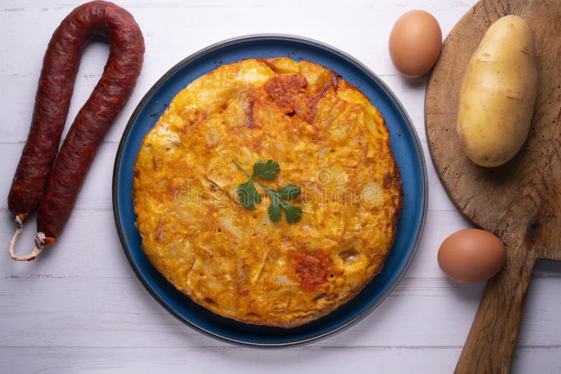 Omelette De Pommes De Terre Espagnole Au Chorizo Recette
