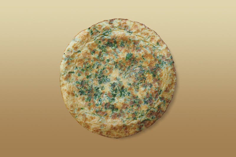 Omelette Over Matching Colour Background Stock Photo - Image of color ...