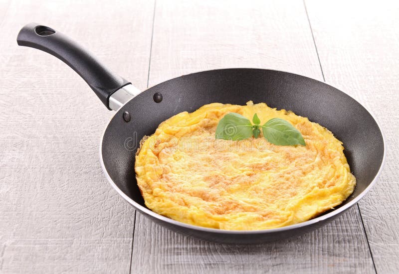Omelette in pan stock photo. Image of studio, lunch, healthy - 24625306