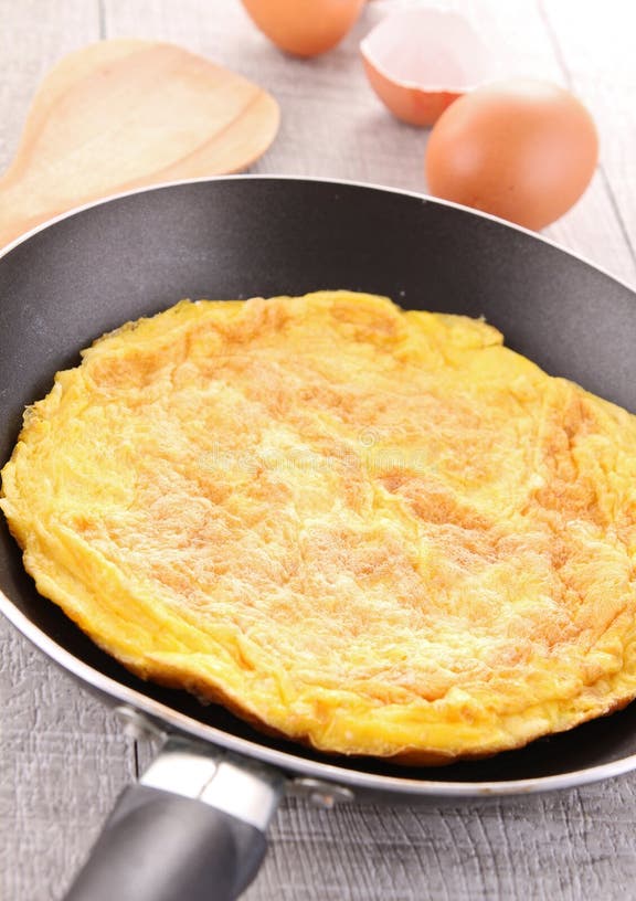 Omelette in pan stock photo. Image of studio, lunch, healthy - 24625306