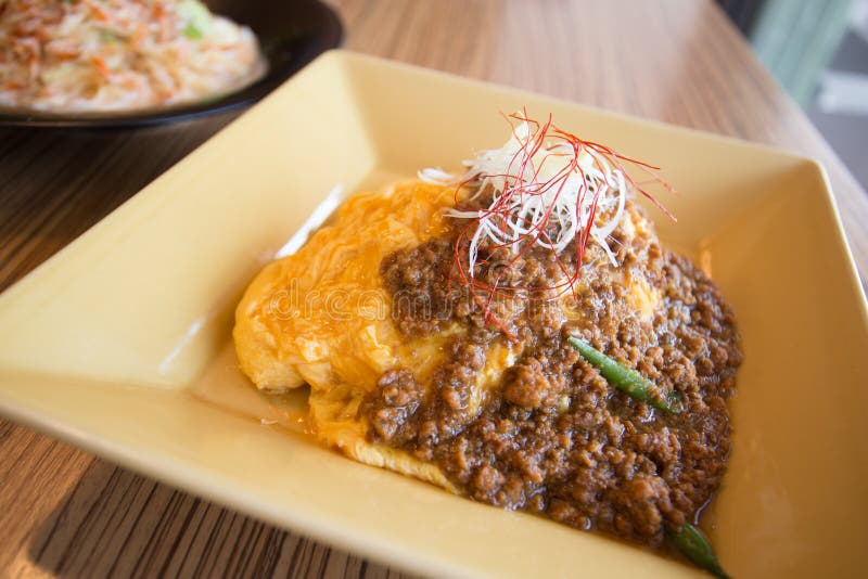 Omelette rice stock image. Image of omelette, lunch, dinner - 41513251