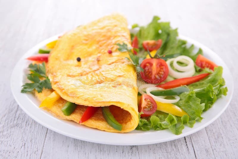 Omelette in pan stock photo. Image of studio, lunch, healthy - 24625306
