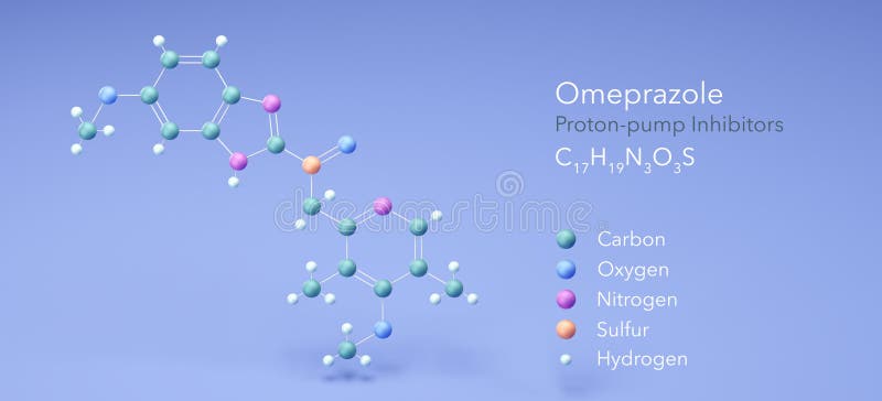 Omeprazole Molecule, Molecular Structures, Proton-pump Inhibitors, 3d ...