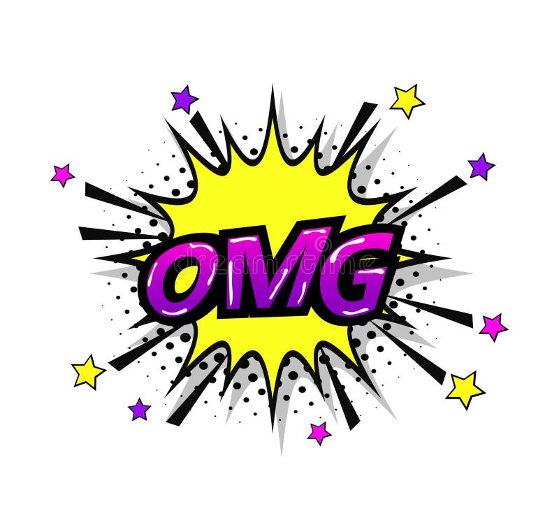 OMG Comic Book Colorful Sign Stock Illustration - Illustration of ...