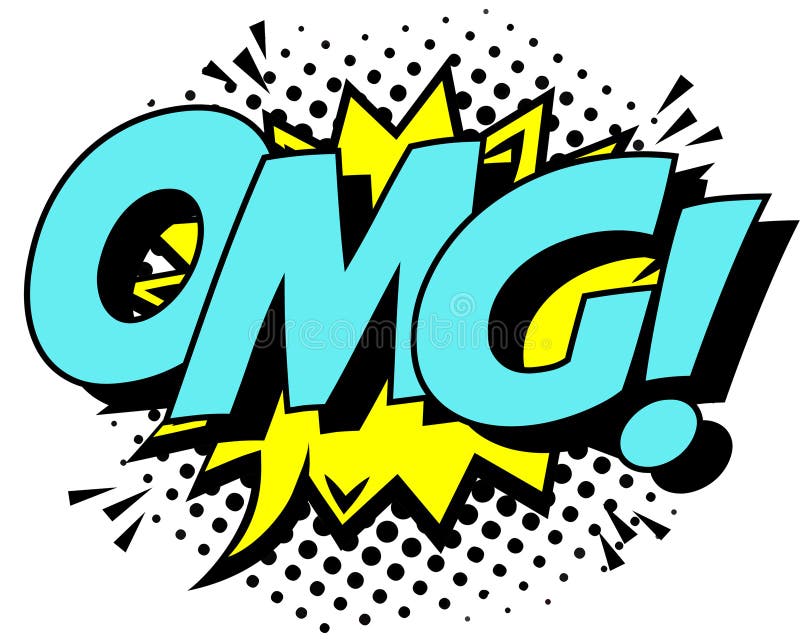 OMG Comic Expression in Pop Art Style Stock Vector - Illustration of ...