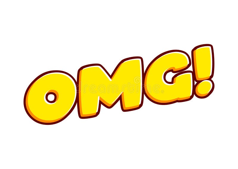 OMG 3d Effect Phrase Lettering Isolated on White Colourful Text Effect ...
