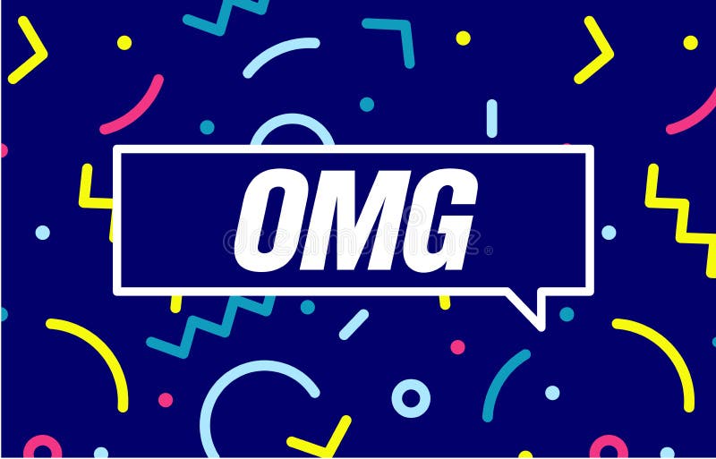 OMG in Design Banner. Vector Template for Web, Print, Presentation ...