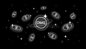 OMG Network OMG Coins Falling from the Sky. OMG Cryptocurrency Concept ...