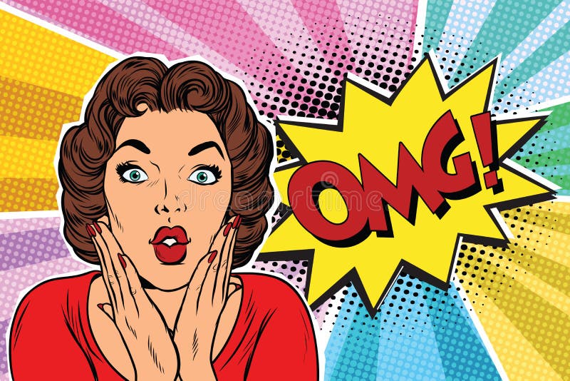 Woman Pop Art Retro Omg Stock Illustrations – 690 Woman Pop Art Retro ...