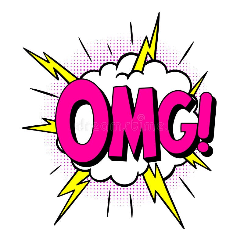 Omg! Pop Art Hand Drawn Design Stock Vector - Illustration of splashing ...