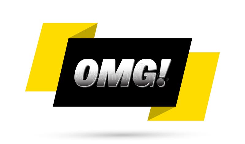 Omg Sign. Omg Sign Flat Banner Ribbon Stock Vector - Illustration of ...