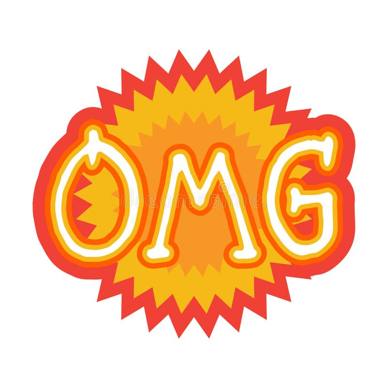 Omg Sticker Social Media Network Message Badges Design Stock Vector ...