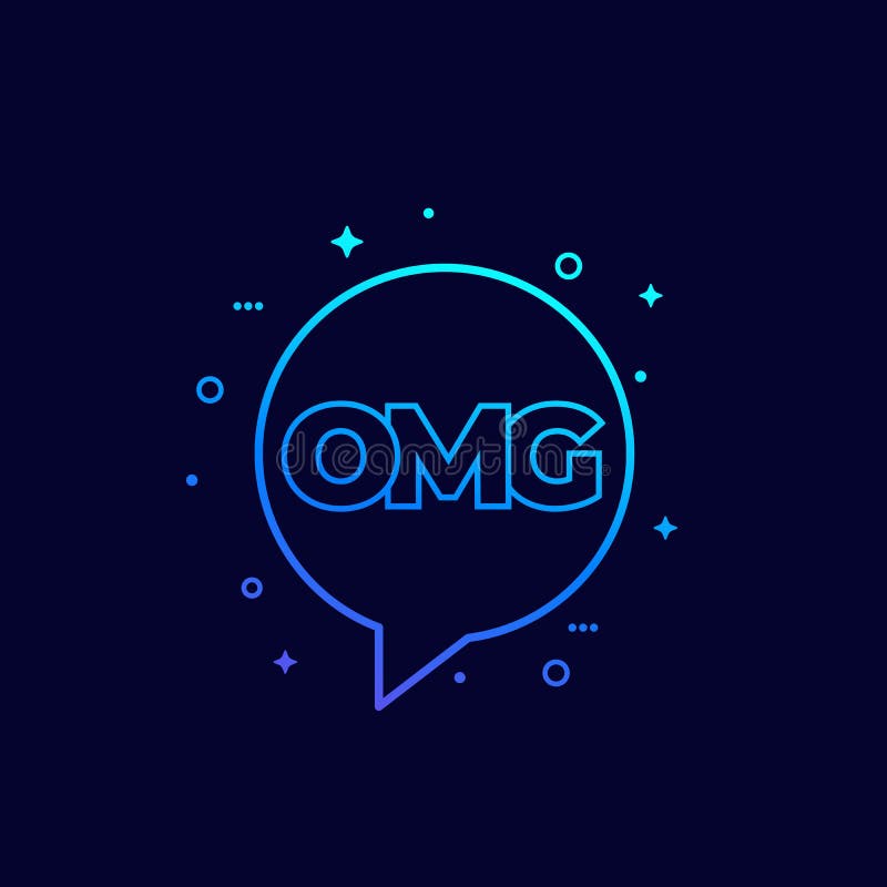 OMG text vector art stock vector. Illustration of drawn - 182888403