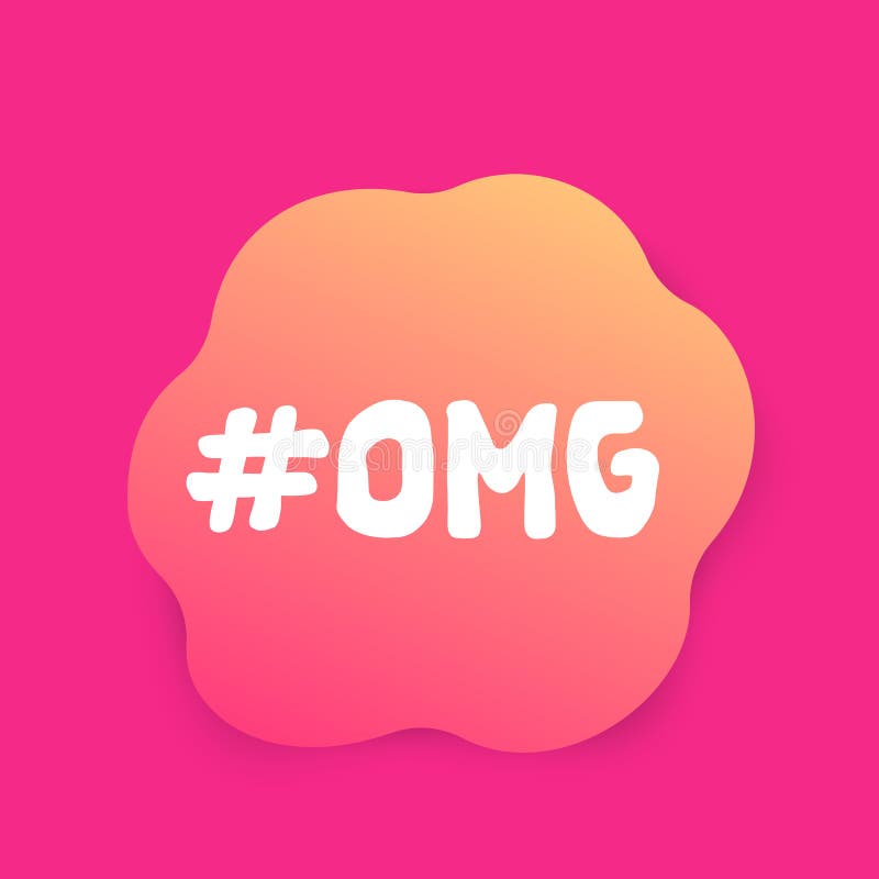 OMG text, vector stock illustration. Illustration of hashtag - 182197157