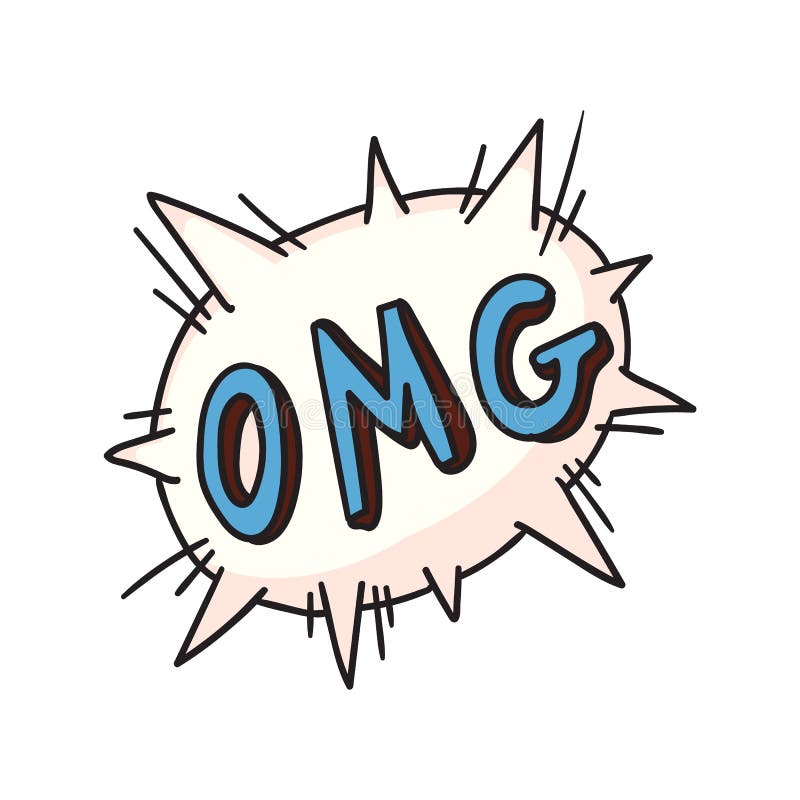 Omg Word on Exploding Balloon Stock Vector - Illustration of icon, flat ...