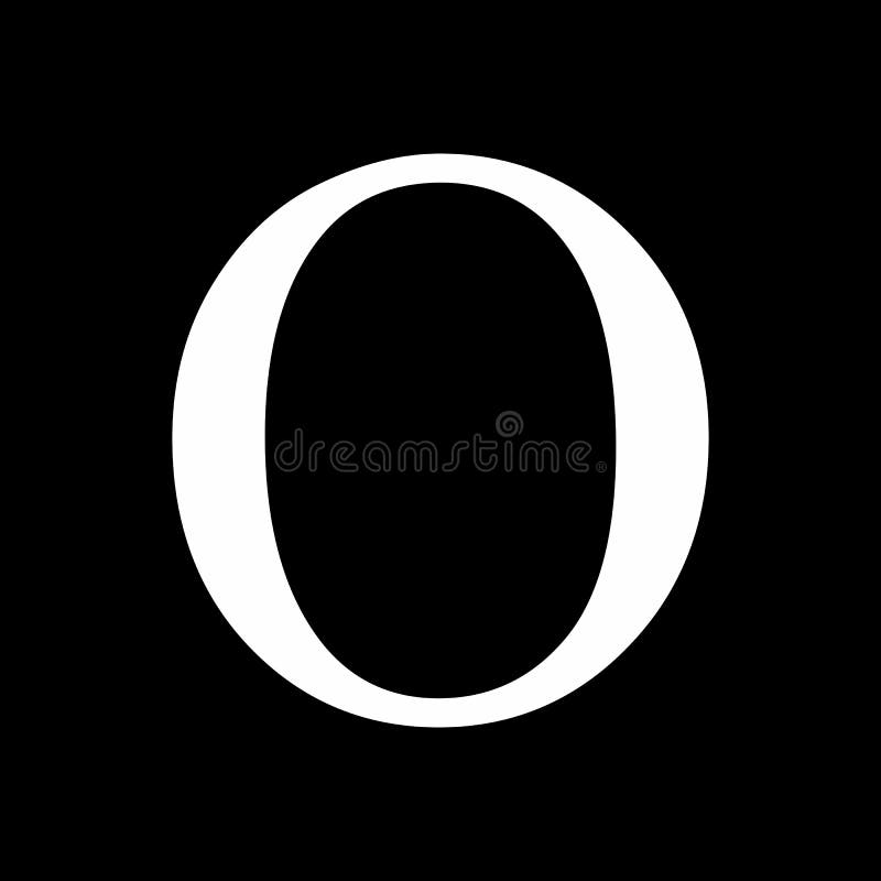 Omicron Greek Symbol Capital Letter Uppercase Font Icon in Circle Round ...