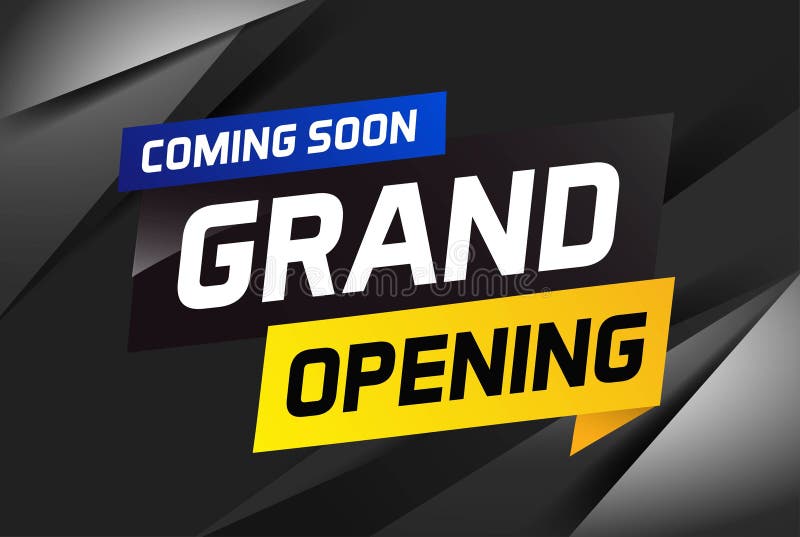 Oming Soon Grand Opening Word Concept Vector Illustration Stock Vector ...