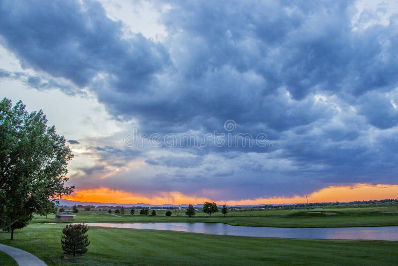 Ominous Clouds on Hidden Lake Trail Stock Photo - Image of trail ...
