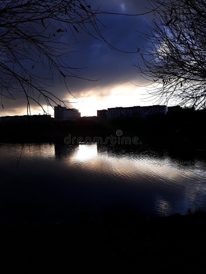 Ominous lake stock photo. Image of city, ominous, grimly - 162307126
