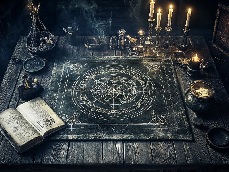 An Ominous Old Table for Practicing Black Magic and Fortune Telling ...